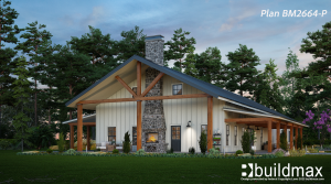BM2664-P Modern Farmhouse Barndo | BuildMax